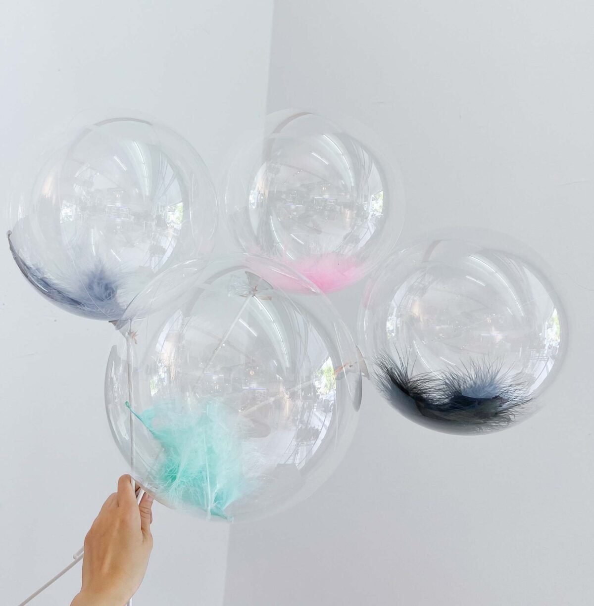 Add-on | M Clear Balloon with Feather - MyFloraland