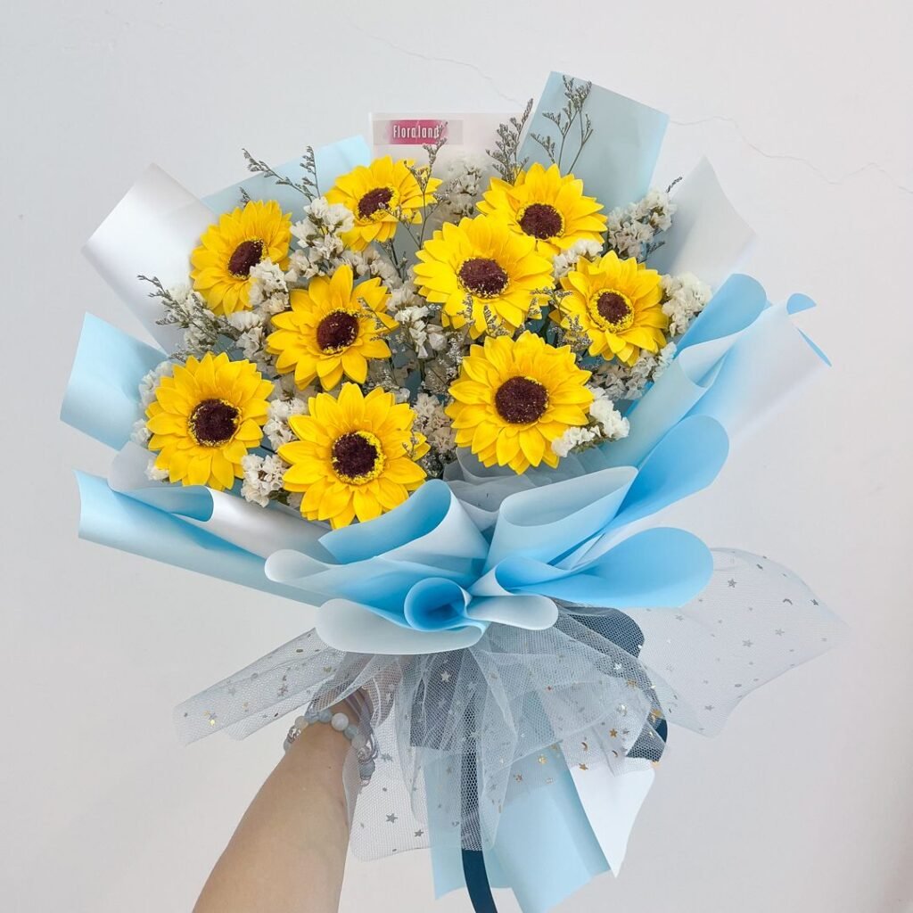 Soap Flower Bouquet | Mini Sunflower - MyFloraland